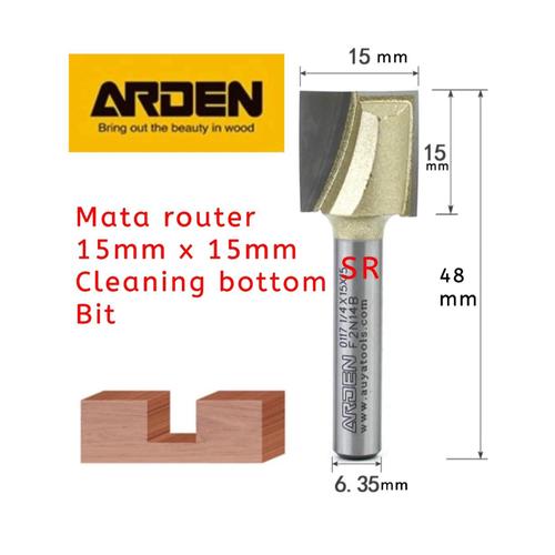 Jual Mata Router/ Profil 15mm × 15mm As 1/4 Cleaning Bottom Bits Merk ...