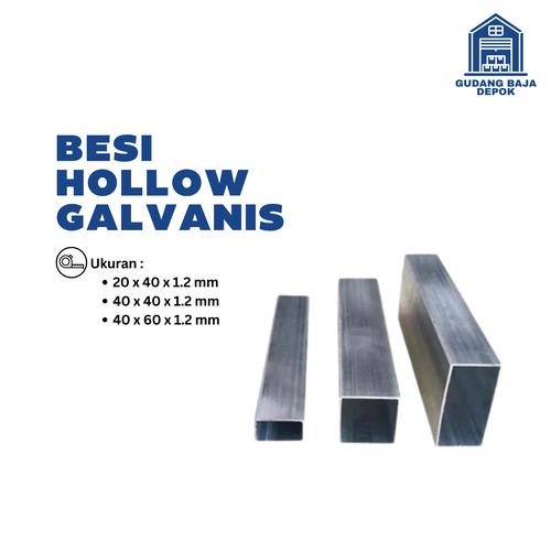 Jual besi hollow galvanis 20x40, 40x40, 40x60, 30x30, 50x50, 50x100 ...
