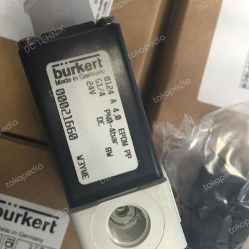 Jual SOLENOID VALVE BURKERT 0124 A 4.0 EPDM PP G1/4 PN0-4BAR 24V DC 8W ...
