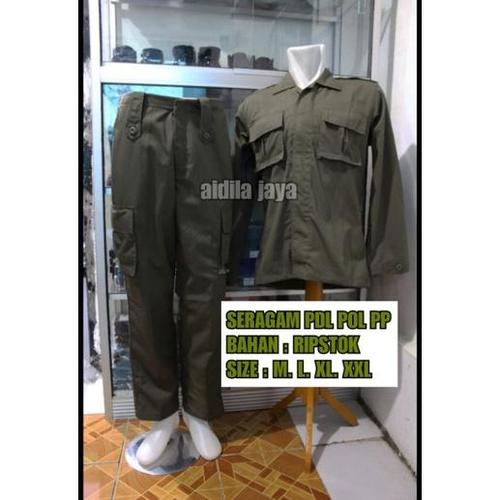 Jual New SERAGAM PDL POL PP SATPOL PP coklat kehijauan brimob motif ...