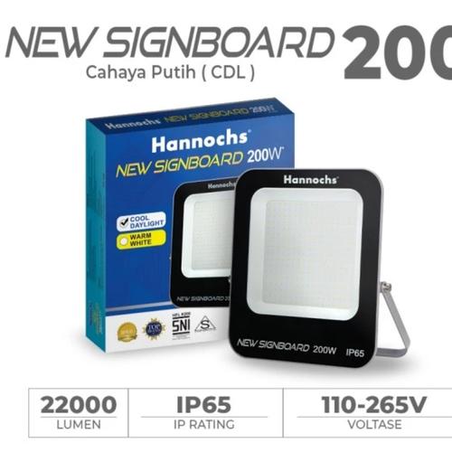 Jual Hannochs Lampu Sorot LED Flood Light New Signboard 200W Cahaya ...
