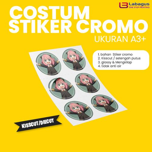 Jual Print Sticker | Cetak Stiker Chromo/HVS A3+ dan Kiss Cut Print ...