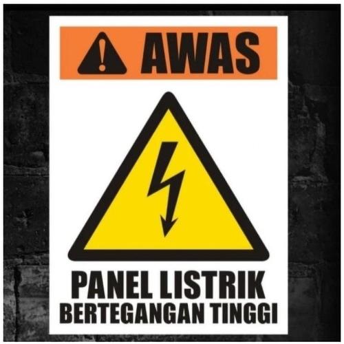 Jual Stiker Vinyl sign panel listrik tegangan tinggi rambu k3 - 15x20 ...