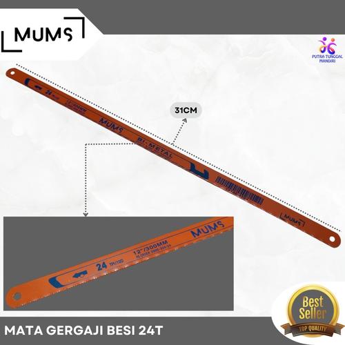 Jual FIT Mata Gergaji Besi Flexibel 24 TPI 12 Inch 300 mm Hacksaw Blade ...