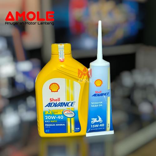 Jual Oli Shell AX5 Matic 0.8L 20W 40 Dan Oli Gardan Shell - Jakarta ...