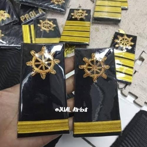 Jual evolet pangkat epolet KEMUDI pelaut pelayaran strip1 2 3 4 lis ...