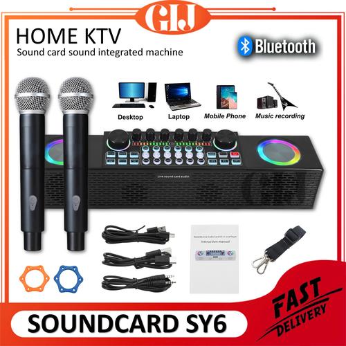 Promo Live Soundcard Sound Card SY6 Live Audio Mixer Broadcast ...