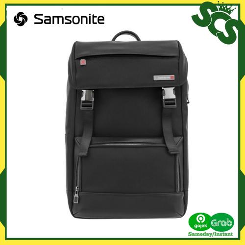 Jual Tas Samsonite Sefton Flap Backpack Original - Hitam - Hitam - Kab ...