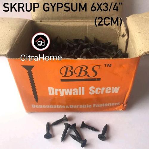 Jual Skrup Gypsum Bbs (Drywall Screws) Tersedia 5 Ukuran - 6x3/4”(2cm ...