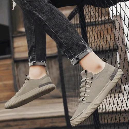 Jual sepatu kets pria original sneakers fashion gf25 - Abu-abu, 39 ...