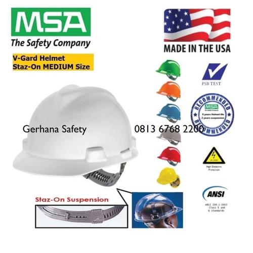 Jual Helm Proyek MSA USA Original + Inner Biasa Suspension SNI / Helm ...