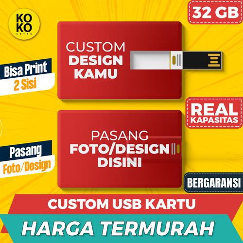Jual REAL KAPASITAS Flashdisk Kartu 32 GB Custom - Flashdisk ID Card ...