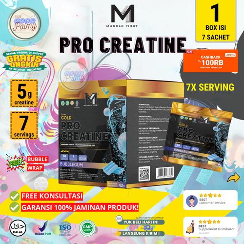 Jual M1 PRO CREATINE 1 BOX ISI 7 Sachet 70 gr MUSCLE FIRST KEMASAN ...