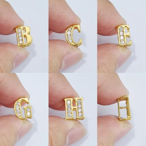 Jual Liontin Emas Terusan Huruf B , C , E , G , H Kadar 70% 700 16K ...