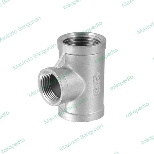 Jual Tee Stainless Steel 316 Drat 1/2" Inch / Tee Drat Dalam SS316 - Jakarta Barat - Maxindo ...