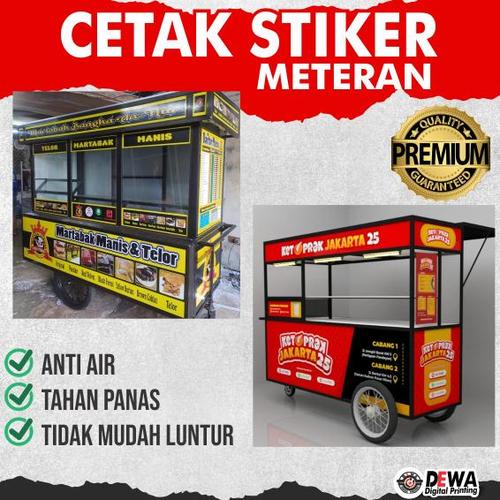 Jual TERBARUUU CETAK STIKER METERAN OUTDOOR/ STIKER GEROBAK/ STIKER ...