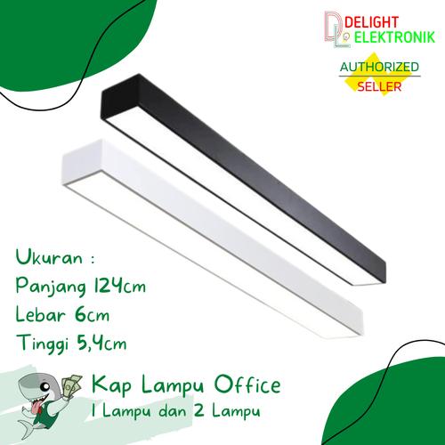 Jual Kap Lampu Hanging Lamp Office Kosongan TL T8 Hitam Putih - Hitam ...