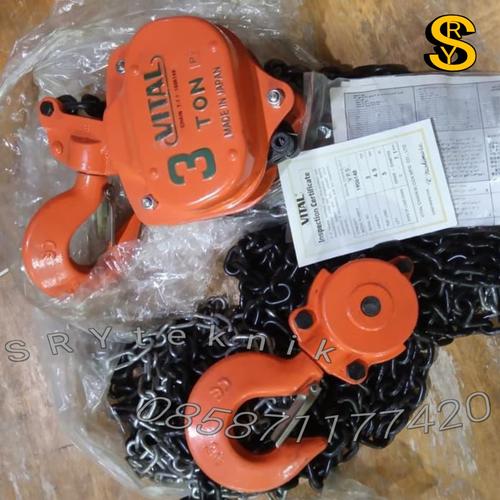 Jual CHAIN BLOCK 3 TON X 3 METER TAKEL MANUAL CHAIN HOIST MADE IN JAPAN ...