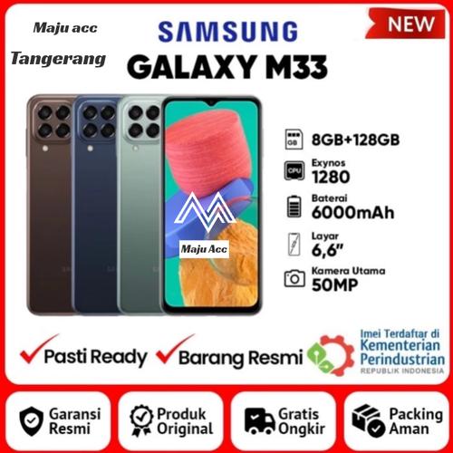 Jual SAMSUNG GALAXY M33 5G RAM 8GB / 128GB GARANSI RESMI - Biru - Kota ...