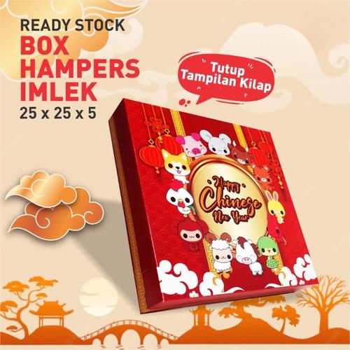 Jual Box Imlek 4 toples kue 250gram Dus kotak Hampers Imlek CNY ...