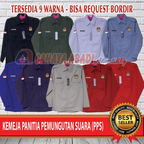Jual Kemeja PPS PPK KPU Seragam Panitia Pemungutan Suara KPU - Merah, L ...