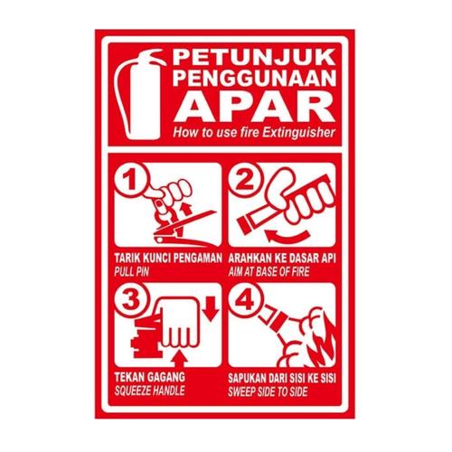 Promo STIKER VINYL CARA PENGGUNAAN APAR SIGN RAMBU K3 Uk. 20 x 30 CM ...