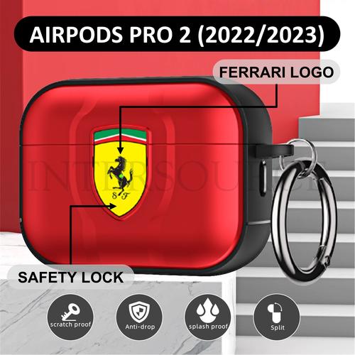 Promo Casing Airpods Pro 2 2022 2nd Gen Case Safety Lock | Logo Ferrari ...