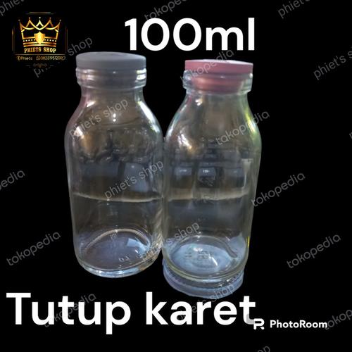 Jual botol kaca 100ml tutup karet, botol asi, botol kaca asi - -packing ...