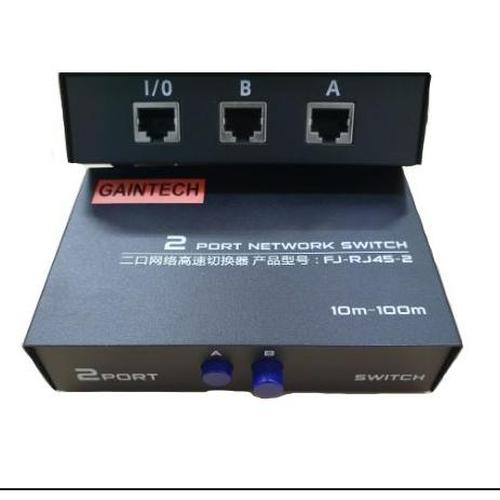 Jual Lan Switch Fjgear Gaintech 2 Port Network Up 100M Fj-Rj45-2 ...