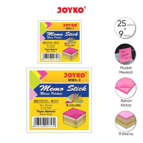 Jual MEMO STICK STICKY NOTE KERTAS WARNA JOYKO - MMS-4 50X50MM ...