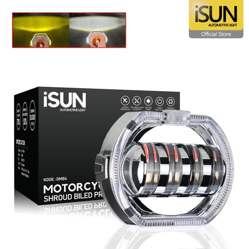 Jual iSUN Lampu LED Utama BILED DAYMAKER Projie 4 Mata Lensa 8D DC9-36V ...