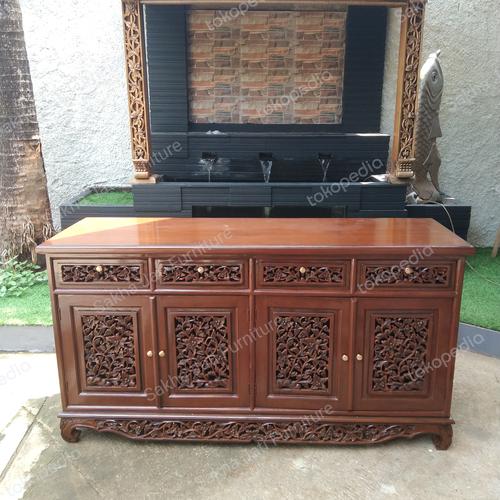 Jual bufet ukir palembang ukuran 150 bufet tv palembang kayu jati - Kab ...