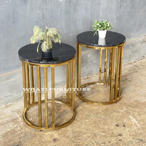 Jual side table marmer meja sudut marmer asli Meja Pojok Stainless ...