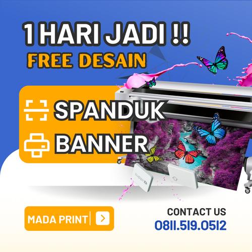 Jual 1 HARI SELESAI CETAK SPANDUK | BANNER FREE DESAIN - 1 meter ...