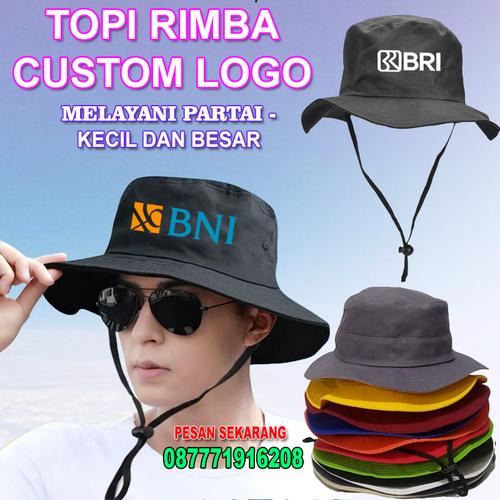 Jual TOPI CUSTOM LOGO BORDIR / TOPI RIMBA / TOPI GUNUNG / TOPI BUCKET ...