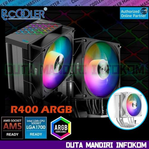 Jual Pccooler R400 I ARGB - Single Tower Air CPU Cooler - Black ARGB ...