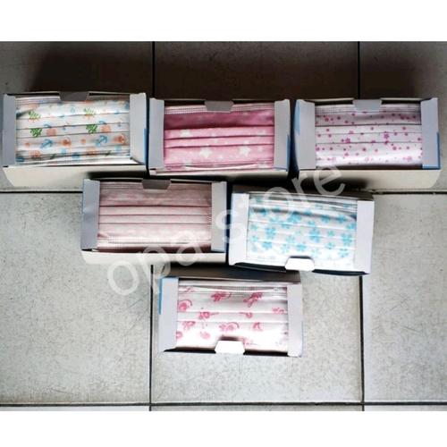 Jual masker sensa motif 3ply masker motif earloop hijab - lotus, hijab ...