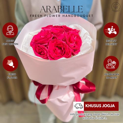 Jual Buket Bunga Mawar Segar Jogja Hadiah Wisuda Ultah Wedding Arabelle ...