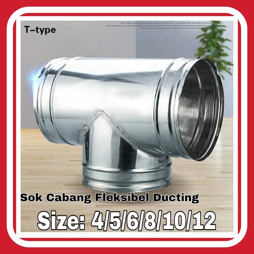 Jual Sok T Fleksibel Ducting Shock Sambung Cabang Tiga Ukuran 4/5/6/8 ...