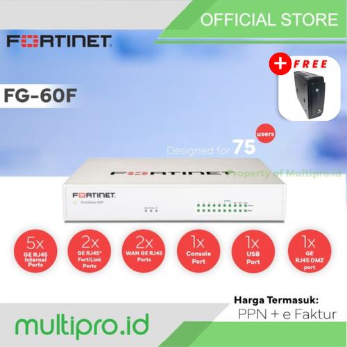 Promo Fortinet Fortigate FG-60F (UTM Bundle License 24x7 and NBD-RMA ...