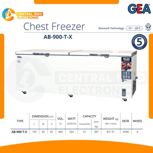 Jual GEA Chest Freezer AB 900 TX / Freezer Box 865 Liter AB 900 TX ...