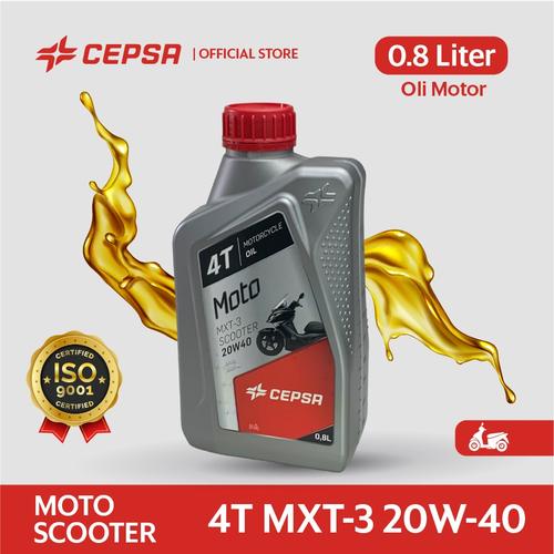 Promo Oli Motor Matic 20W 40 CEPSA MOTO SCOOTER MXT-3 ukuran 0,8ml ...
