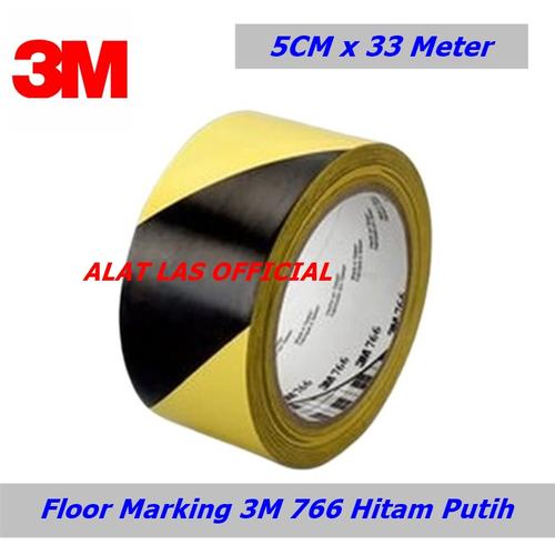 Jual 3M 766 Marking Tape Isolasi Lantai 766 Hitam Kuning Ukuran 5Cm x 33Mtr - Jakarta Barat ...