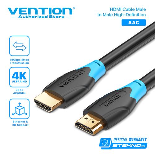 Jual Vention [AACBJ 5M] Kabel HDMI 3D v2.0 4K UHD High Speed Quality - Bulat AAC - Jakarta Barat ...