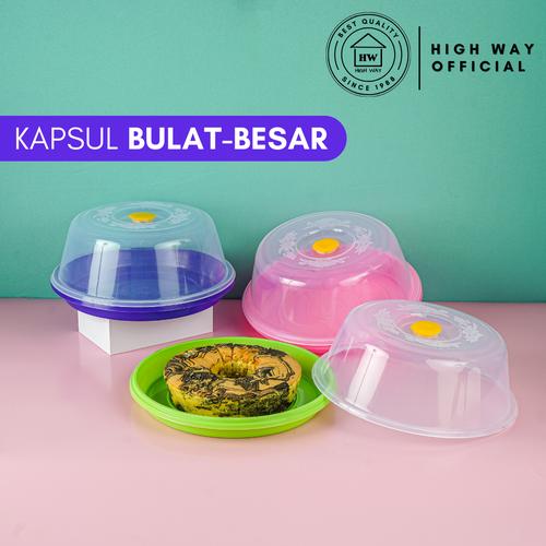 Jual HIGH WAY - Kapsul Bulat Besar Kotak Roti Plastik Besar Tebal Awet ...