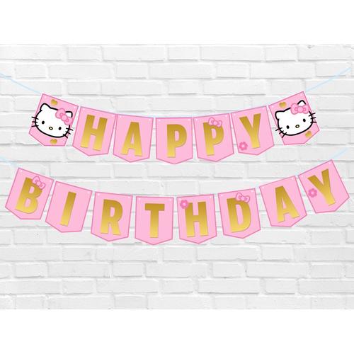Jual Hello Kitty - Flag Bunting Happy Birthday Banner Ulang Tahun ...