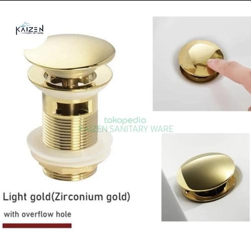 Promo kepala avur wastafel kepala sifon pop up avur emas gold /avur ...