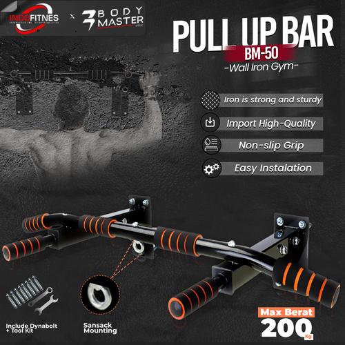 Promo BODYMASTER Pull Up Bar BM-50 Wall Chin Up Pullup Samsak Bracket ...