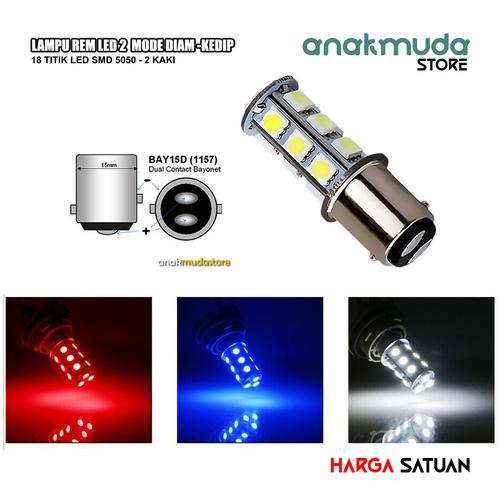 Jual Lampu Rem Belakang Stop Lamp 18Titik Led Mode Kedip Strobo Motor ...