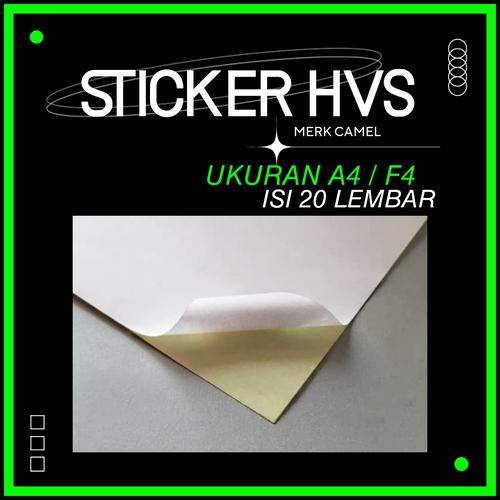 Jual 20 LEMBAR | Sticker HVS Doff Camel ukuran A4 / F4 | per pack - F4 ...